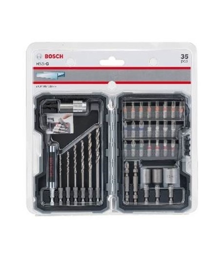 BOSCH Set de 35 pièces de vissage et perçage métal au Maroc | BOUTI...