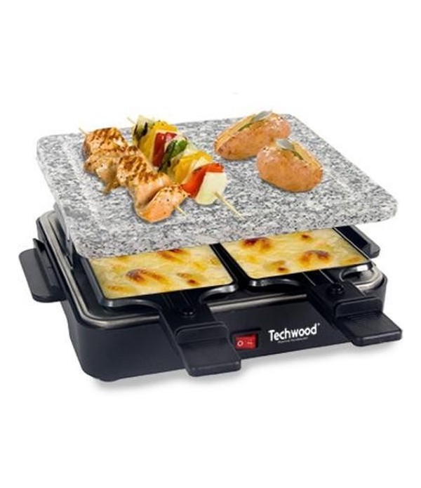 Techwood Raclette Avec Pierre 4 Personnes au Maroc | BOUTIKA.MA